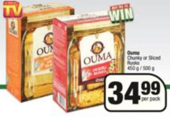 Ouma Rusks specials at Spar – Aug 2025