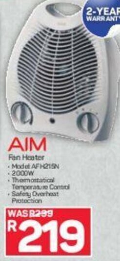 AIM Fan Heater offer at Pick n Pay
