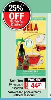Sela Tea Assorted-20 Teabags offer at Dis-Chem