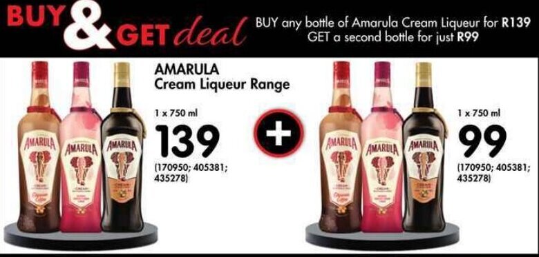 Amarula Cream Liqueur Range 750ml offer at Makro