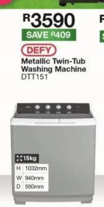 Metallic twin-tub washing machine offer at House & Home