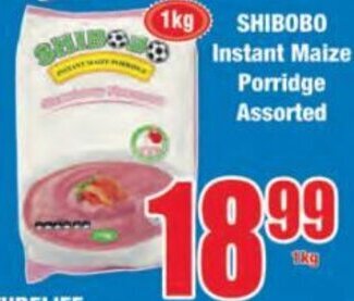 Shibobo Instant Maize Porridge Assorted 1kg offer at Boxer