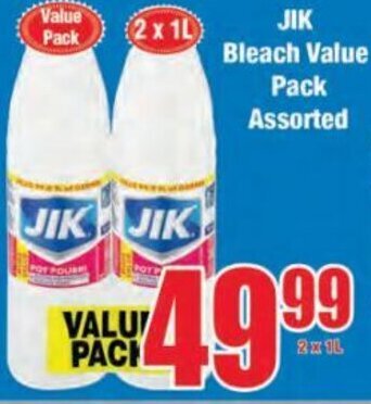 JIK Bleach Value Pack Assorted 2x1L offer at Boxer