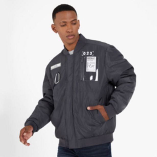 Redbat Men s Charcoal Bomber Jacket Offer At Sportscene