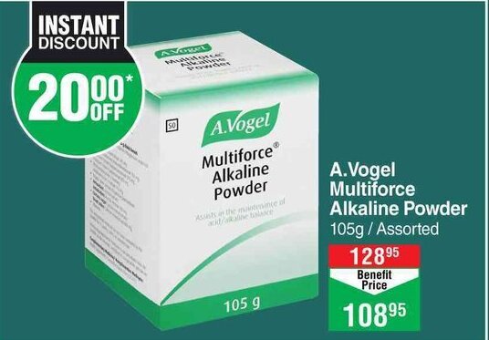 A. Vogel Multiforce Alkaline Powder 105g/ Assorted offer at Dis-Chem