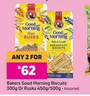 Bakers Good Morning Biscuits 300g Or Rusks 450g/500g (Assorted)-For Any ...