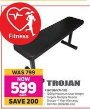 Trojan Flat Bench-50-Each offer at Game