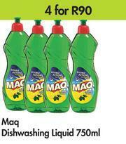 Maq Dishwashing Liquid-For 4 x 750ml offer at Game