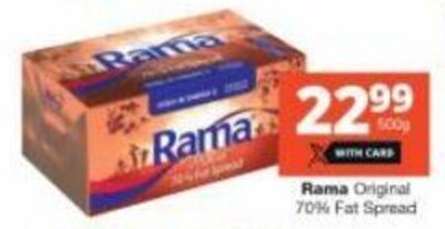 Rama Original 70% Fat Spread 500g offer at Checkers
