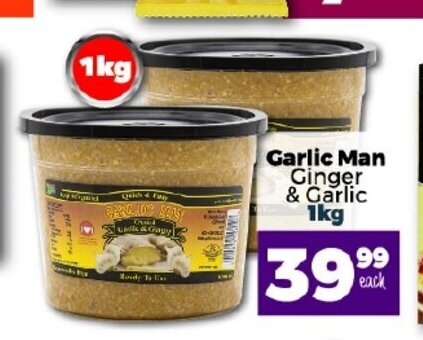 Garlic Man Ginger & Garlic 1kg offer at Take 'n Pay