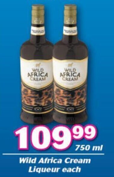 Wild Africa Cream Liqueur 750ml offer at Cambridge Food
