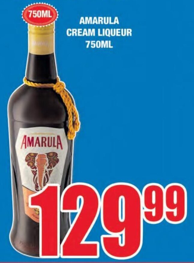 Amarula Cream Liqueur 750ml offer at Boxer Liquors