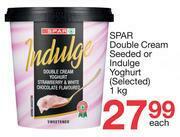 Spar Double Cream Seeded Or Indulge Yoghurt (Selected)-1Kg offer at Spar