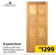 Swartland 8 panel door 2.032m x 813mm offer at Builders Warehouse