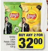 Simba Lay's Potato Chips (Selected)-For Any 2 x 120g offer at Spar
