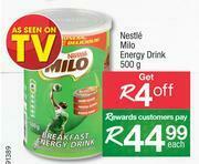 0Nestle Milo Energy Drink-500g Each offer at Spar