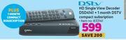 Dstv hd single view decoder dsd4141 + 1 month dstv compact subscription ...