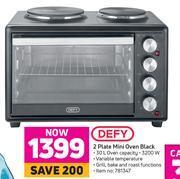 Defy 2 plate mini oven black offer at Game