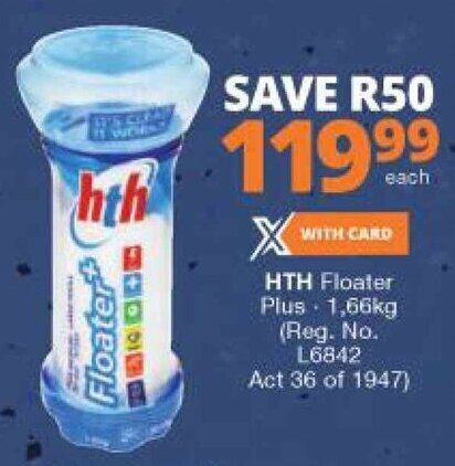hth Floater Plus 1,66kg offer at Checkers Hyper