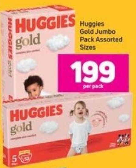Huggies Gold Jumbo Pack Assorted Sizes offer at Game