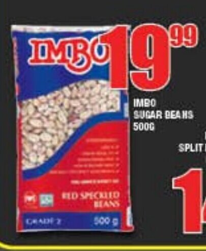 Imbo Sugar Beans 500g offer at Choppies