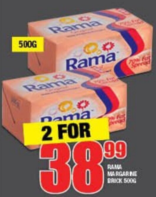 Rama Margarine Brick 500g Offer At Choppies