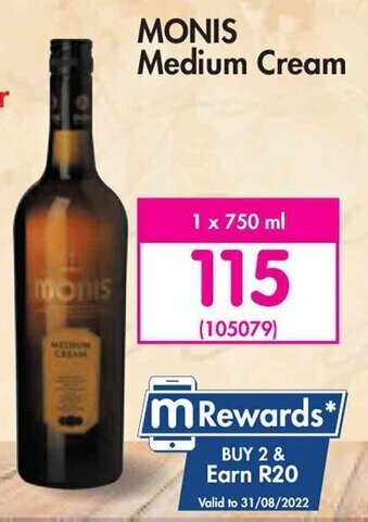 Monis Medium Cream 750ml offer at Makro