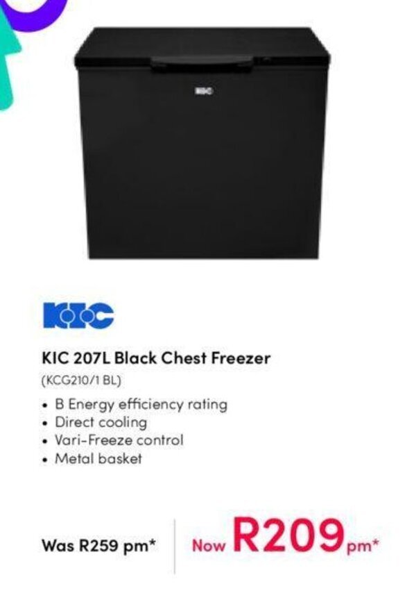 Kic Chest Freezer Black at Elvira Pierce blog