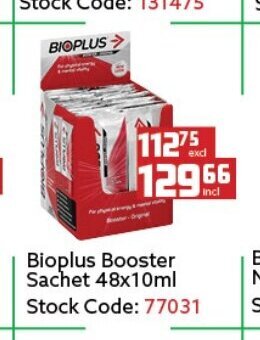 Bioplus Booster Sachets 48x10ml offer at Africa Cash and Carry