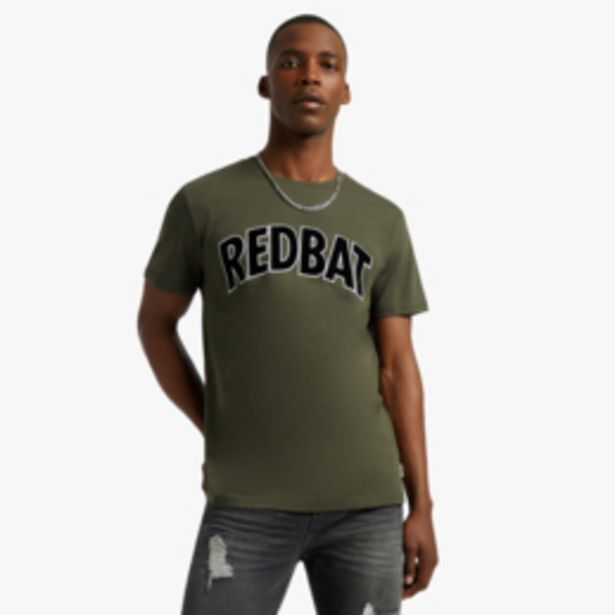 Redbat men's khaki t-shirt offer at Sportscene