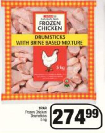 Spar Frozen Chicken Drumsticks 5kg offer at Spar