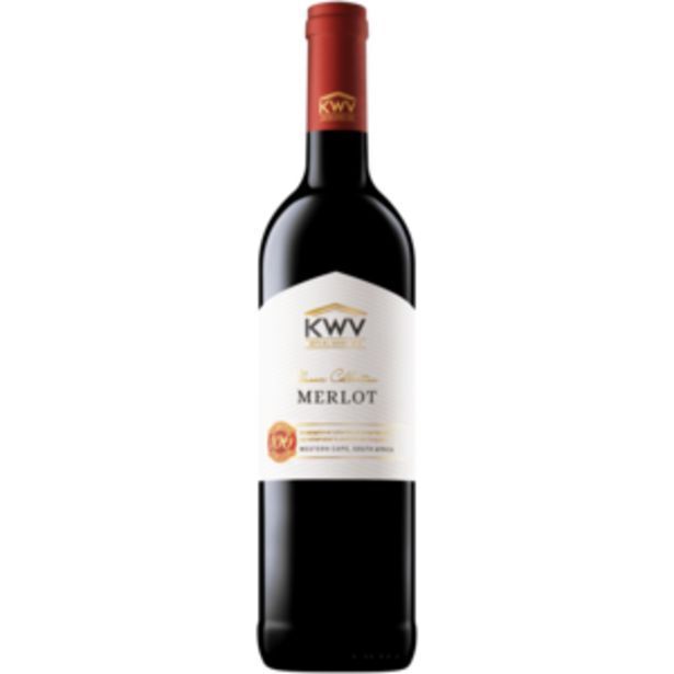 Kwv merlot red wine bottle 750ml offer at Checkers Liquor Shop
