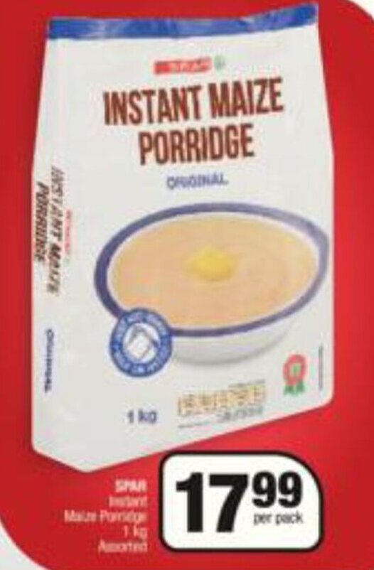 SPAR Instant Maize Porridge 1kg Assorted offer at Spar