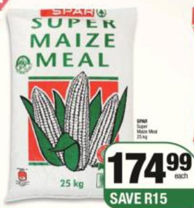 Spar Super Maize Meal 25kg offer at Spar