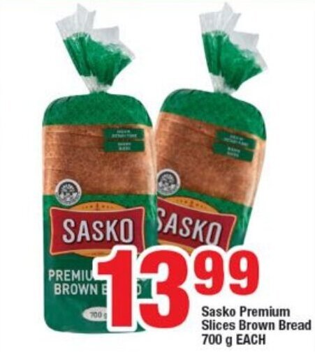 Sasko Premium Slices Brown Bread 700g offer at OK Foods