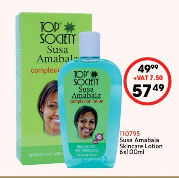 Susa Amabala Skincare Lotion 6x100 ml offer at Africa Cash and Carry