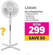 Logik 40cm pedestal fan offer at Game