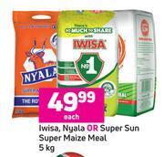 Iwisa, nyala or super sun super maize meal-5kg each offer at Game