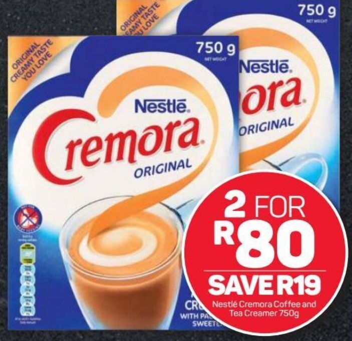 Nestlé Cremora Coffee and Tea Creamer 750g offer at Pick n Pay