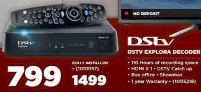 DSTV Explora Decoder offer at HiFi Corp