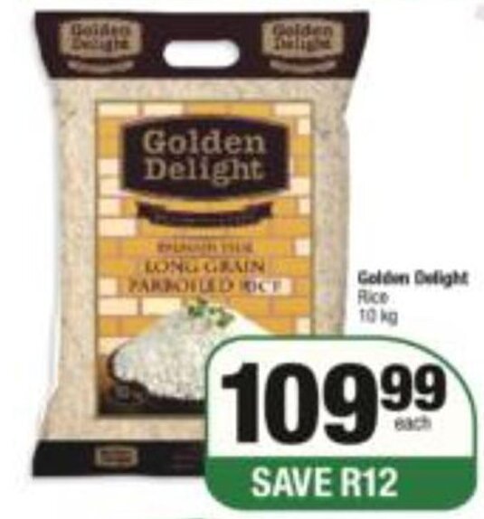 Golden Delight Rice 10kg offer at Spar