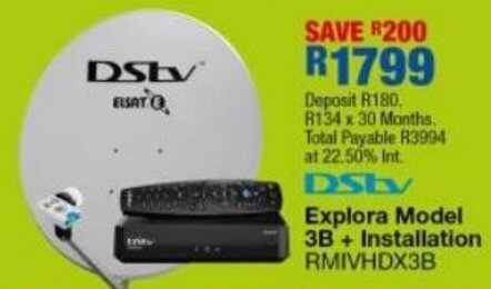 DStv Explora Model 3B + Installation offer at OK Furniture