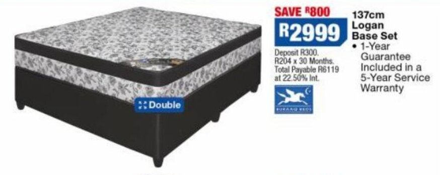 Logan Base Set 137cm offer at OK Furniture