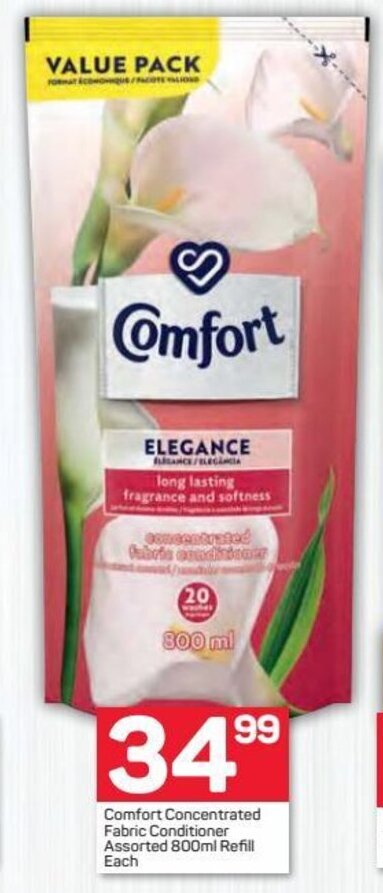 Comfort Concentrated Fabric Conditioner assorted 800ml offer at Pick n ...