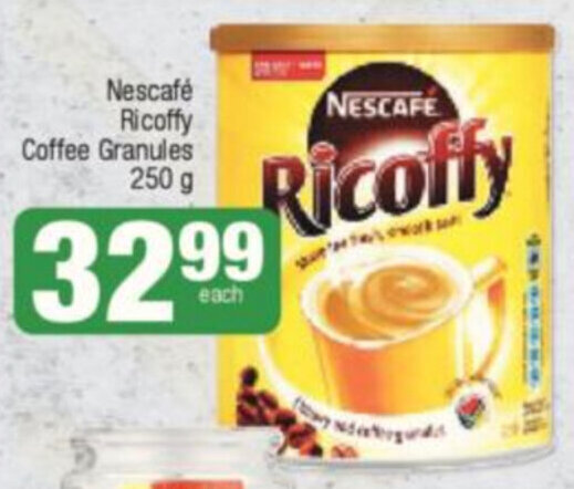 Nescafe Ricoffy Coffee Granules 250g offer at Spar