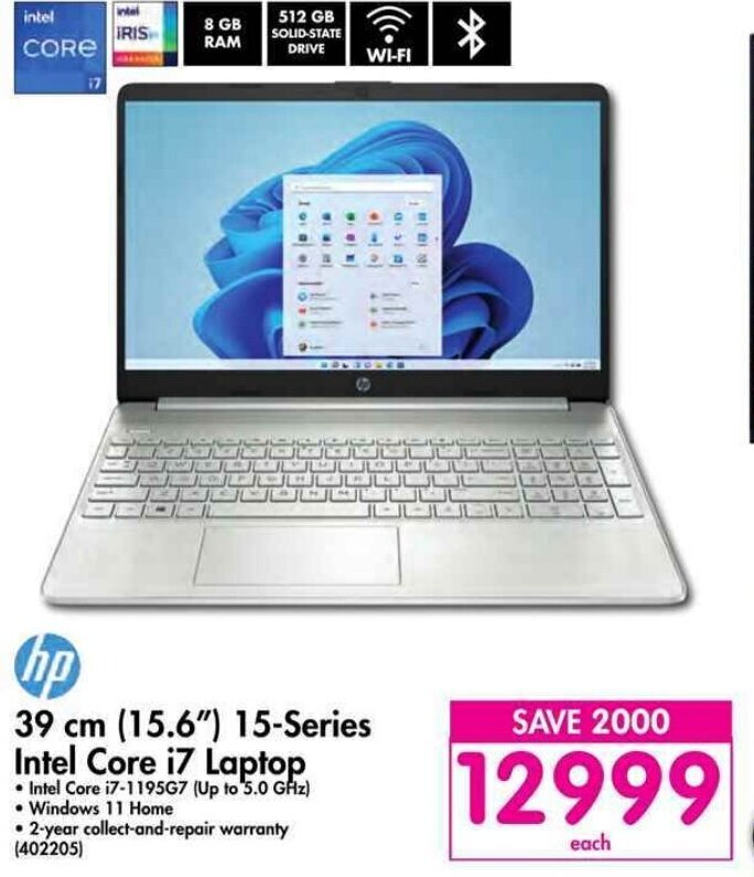 Hp 15,6" 15-Series Intel Core i7 Laptop offer at Makro