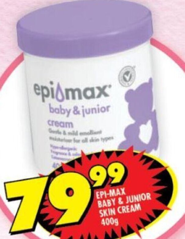 Epi-Max Baby & Junior Skin Cream 400g offer at Shoprite