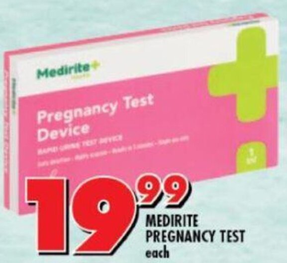 Medirite Pregnancy Test Offer At Shoprite