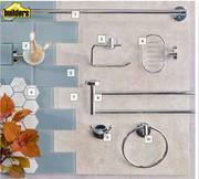 Builders Raine Chrome Bathroom Accessories Glass Metro Mosaic Tiles ...