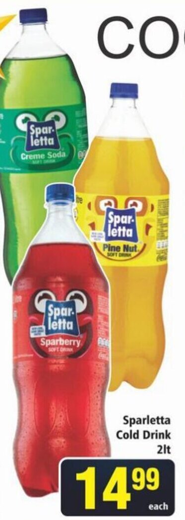 Spar-letta Cold Drink 2lt offer at Frontline